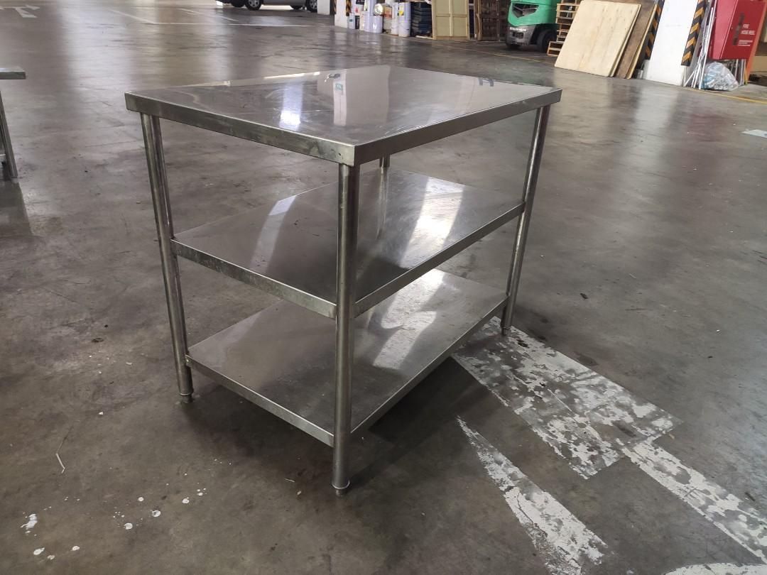 3 Tier Stainless Steel Table, Furniture & Home Living, Furniture ...