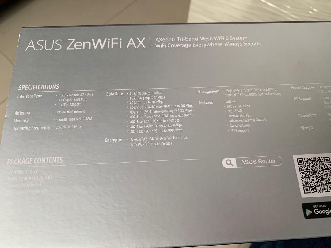 Asus AX6600 wifi 6, Computers & Tech, Parts & Accessories, Networking ...