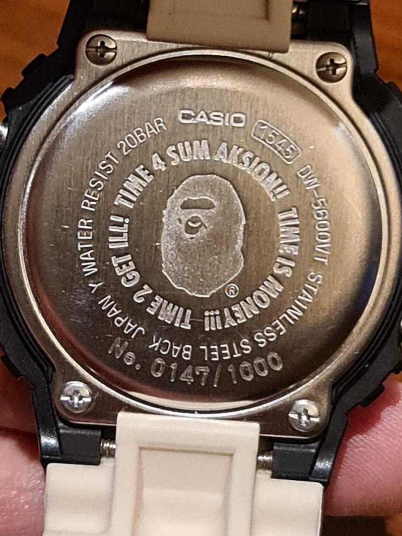 BAPE X CASIO G-SHOCK serial DW-5600VT Serial number 0147/1000, Mobile ...
