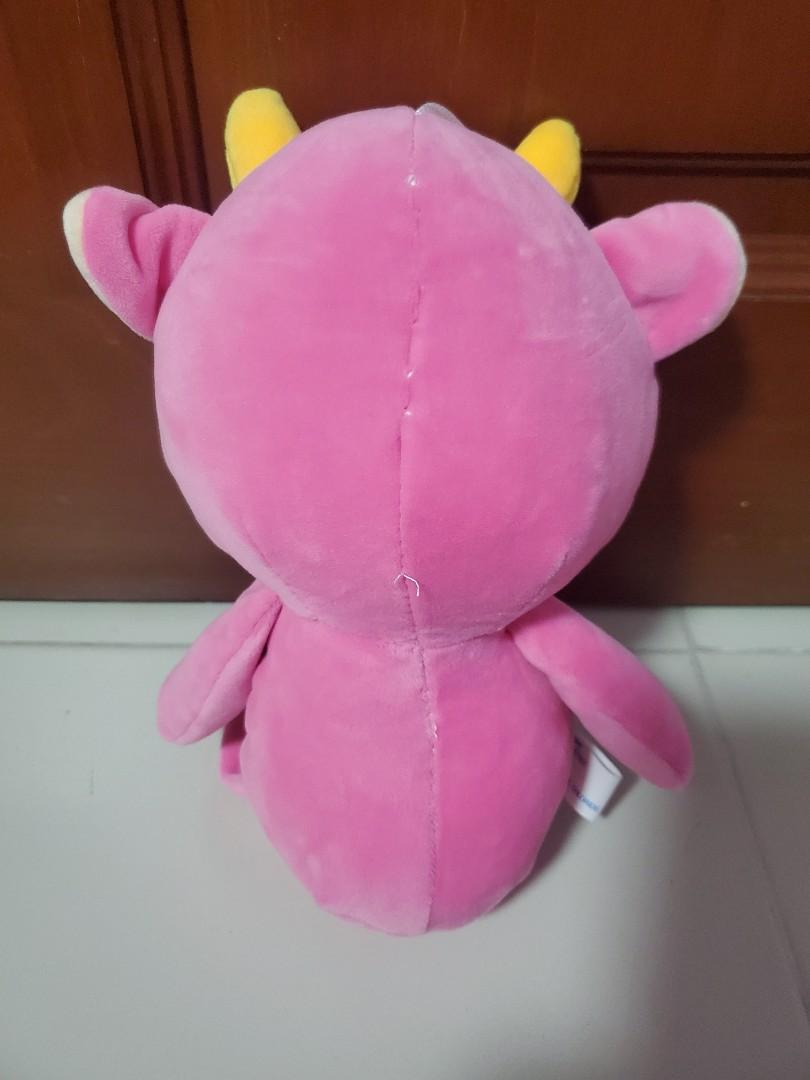 Chinese new year cny cute pink cow plushie soft toy, Hobbies & Toys ...