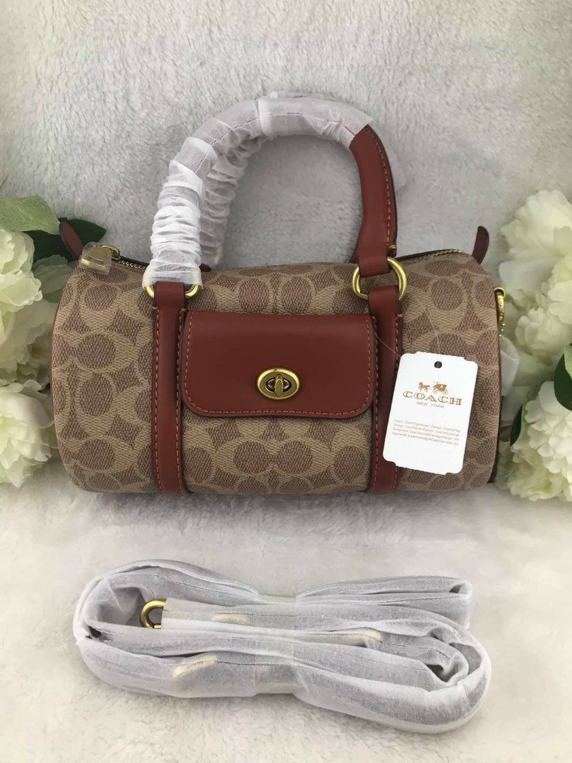 Coach Barrel, Women's Fashion, Bags & Wallets, Purses & Pouches on ...