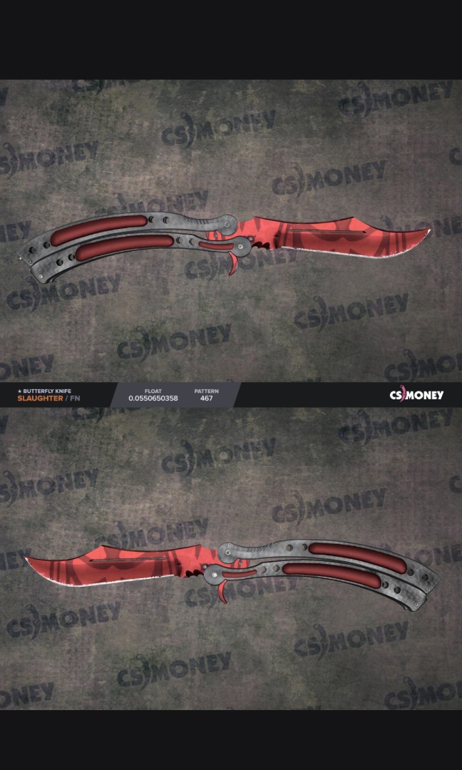 (Phoenix Pattern) CSGO Butterfly Knife Slaughter FN, Video Gaming ...