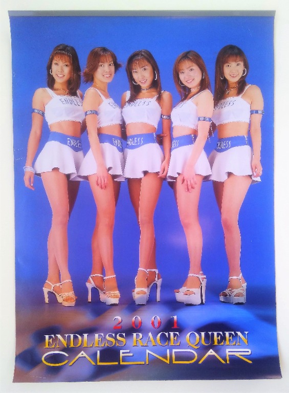 Endless Race Queen 2001 Calendar 日本原裝月曆, 興趣及遊戲, 收藏品及紀念品, 明星周邊 - Carousell