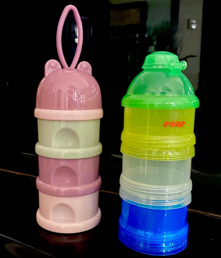 Formula Milk Powder dispenser container 3 tier, Babies & Kids, Nursing ...