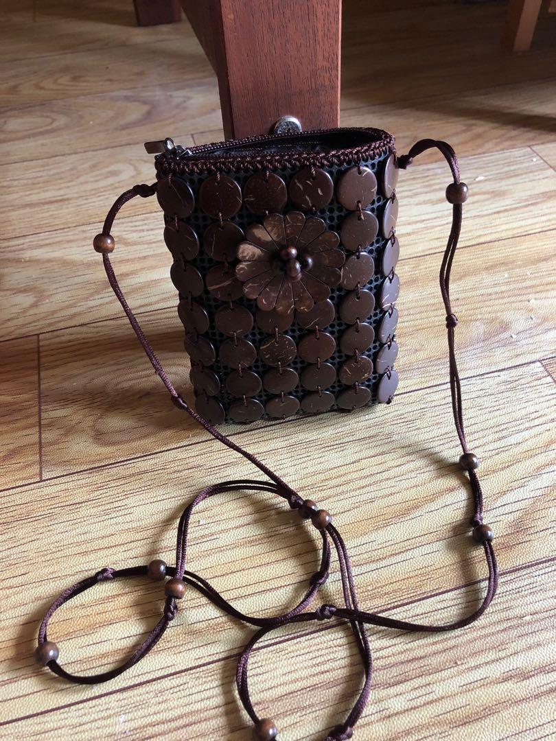 Handmade coconut shell bag, Luxury, Bags & Wallets on Carousell