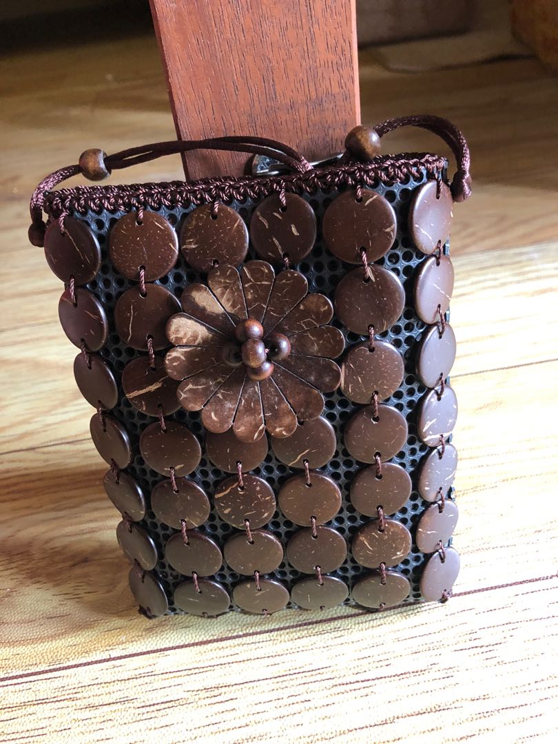Handmade coconut shell bag, Luxury, Bags & Wallets on Carousell