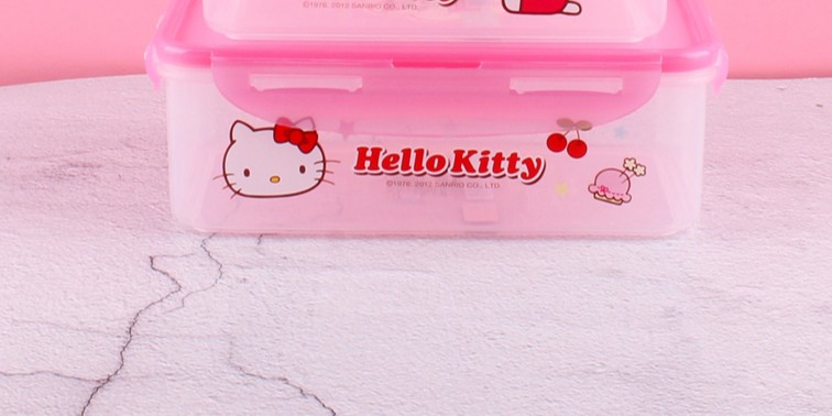 Hello Kitty Lock and Lock Lunch Box, Furniture & Home Living ...