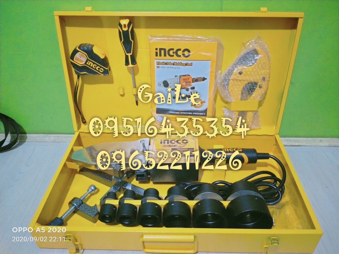 INGCO 1500W, 20-63mm Plastic Tube Welding Tool / Fusion Machine ...