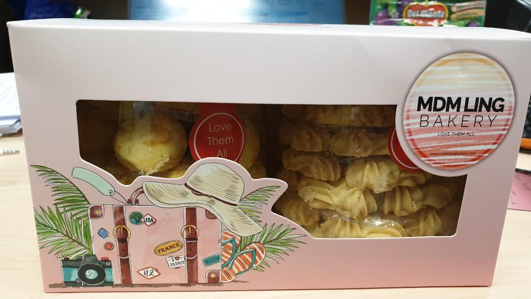 Mdm ling premium pineapple tart+butter cookies cny goodies, Food ...