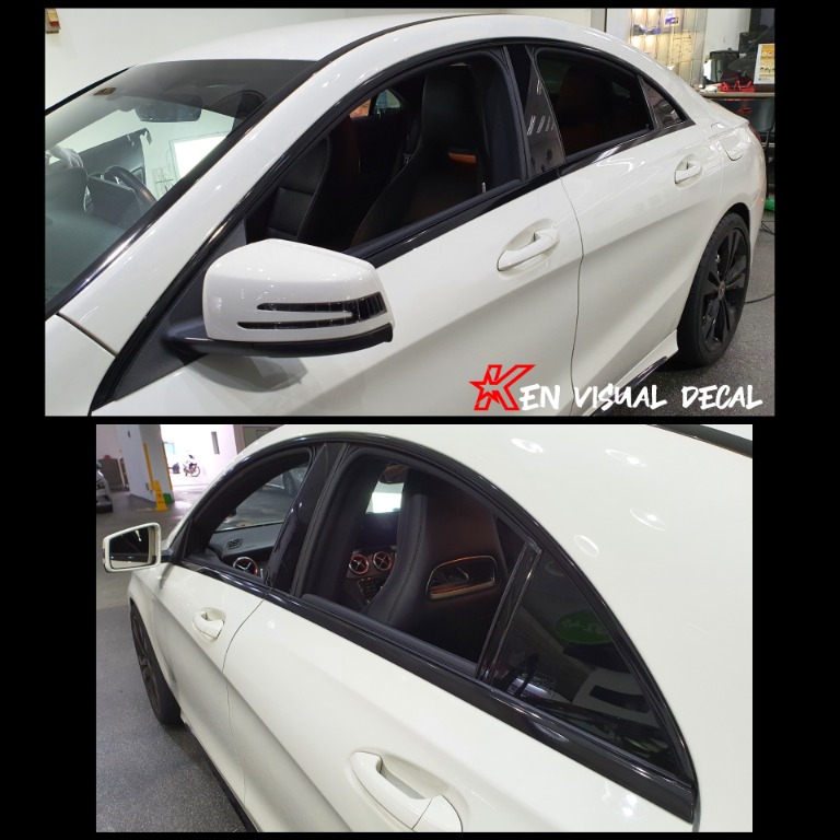 Mercedes - Window trim dechrome gloss black, Car Accessories, Car ...