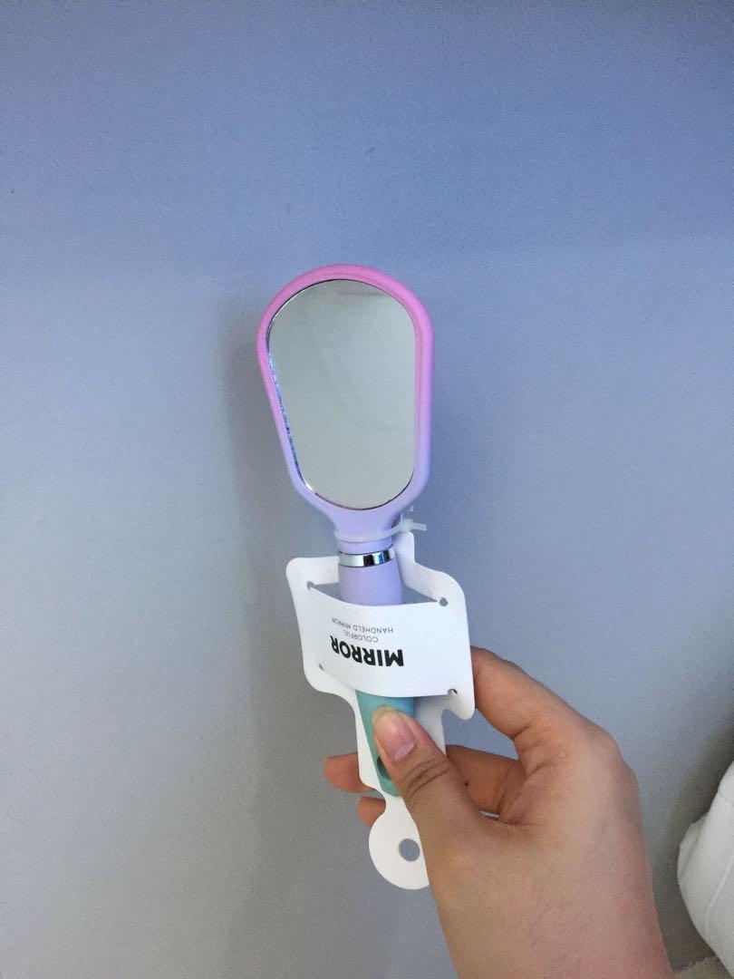 Miniso Colourful Handheld Mirror, Furniture & Home Living, Cleaning ...