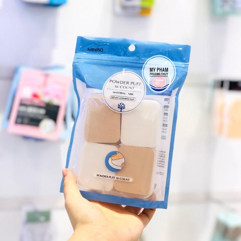 Miniso Powder Puff 16 count, Beauty & Personal Care, Face, Makeup on ...