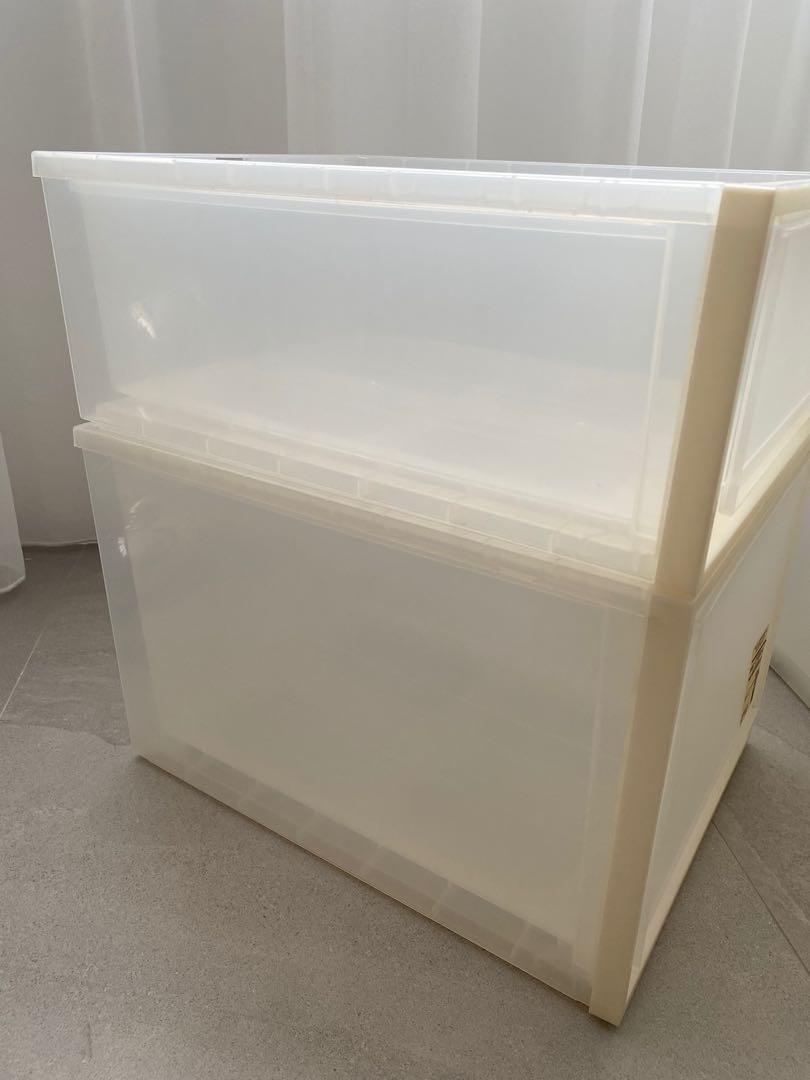 Muji plastic drawers x2, Furniture & Home Living, Home Improvement ...