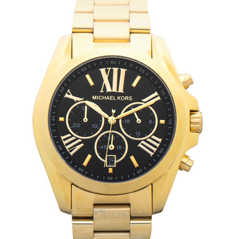 [NEW] Michael Kors Bradshaw Chronograph Quartz Black Dial Ladies Watch ...