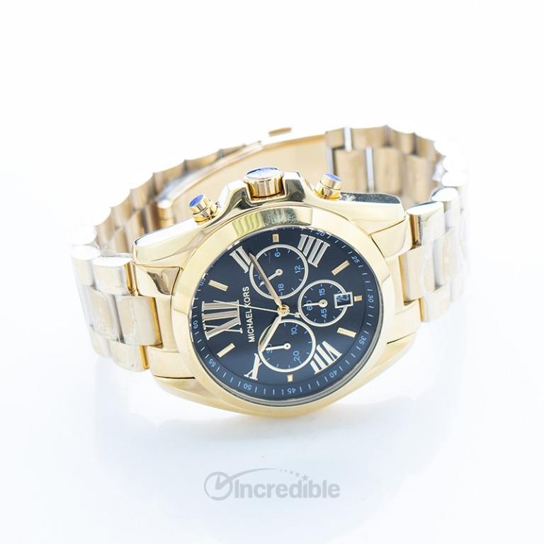 [NEW] Michael Kors Bradshaw Chronograph Quartz Black Dial Ladies Watch ...