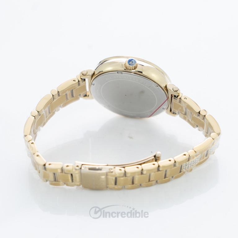 [NEW] Michael Kors Sofie Quartz Gold Dial Paved Crystal Ladies Watch ...