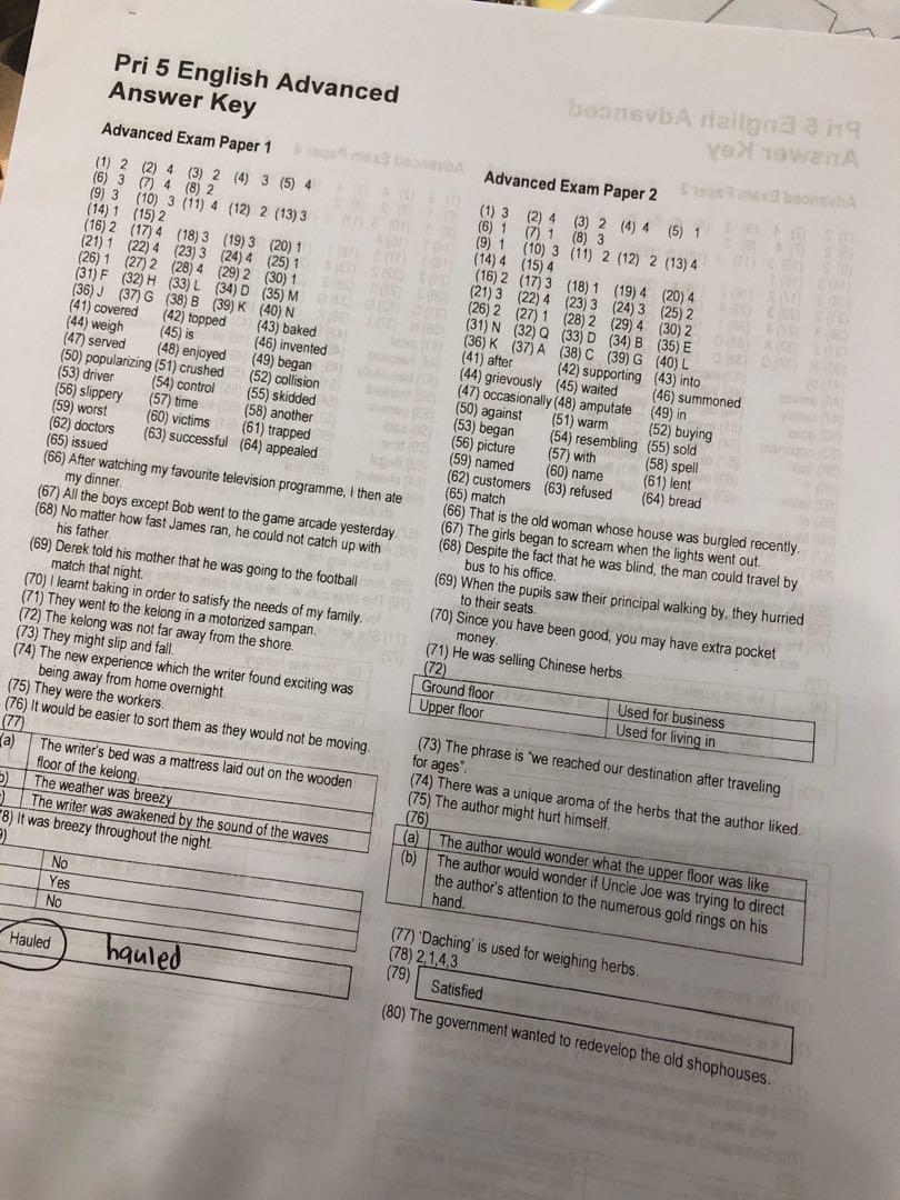 P5 English exam practice papers, Hobbies & Toys, Books & Magazines ...