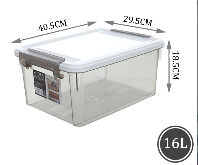 Plastic medium size storage box citylife 16L smoke grey PP, Furniture ...