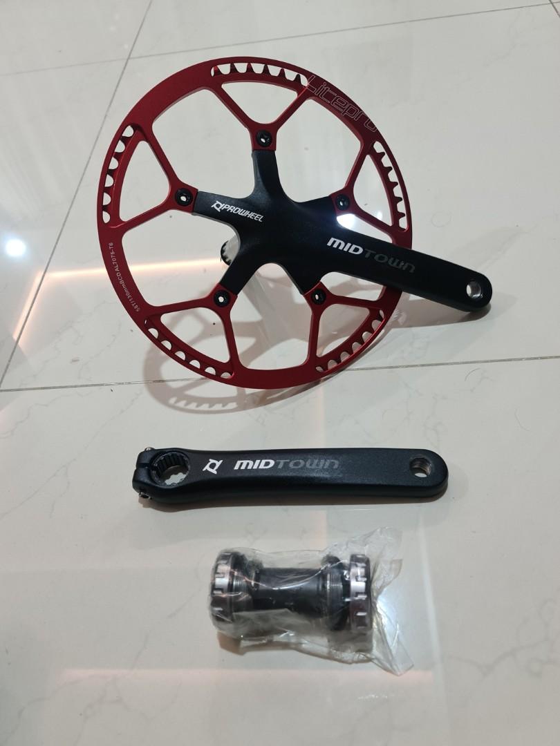Prowheel midtown crankset & Litepro chainring, Sports Equipment ...