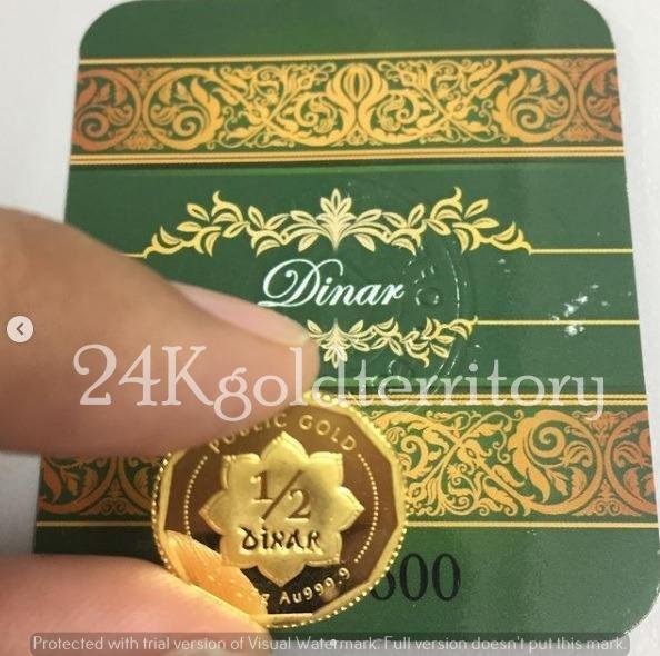 Public Gold PG 1/2 Dinar 2.125G, Luxury, Accessories on Carousell