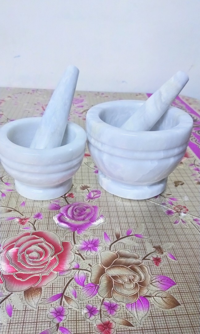 Pure Marble Stone Mortar and Pestle (Almeres), TV & Home Appliances ...