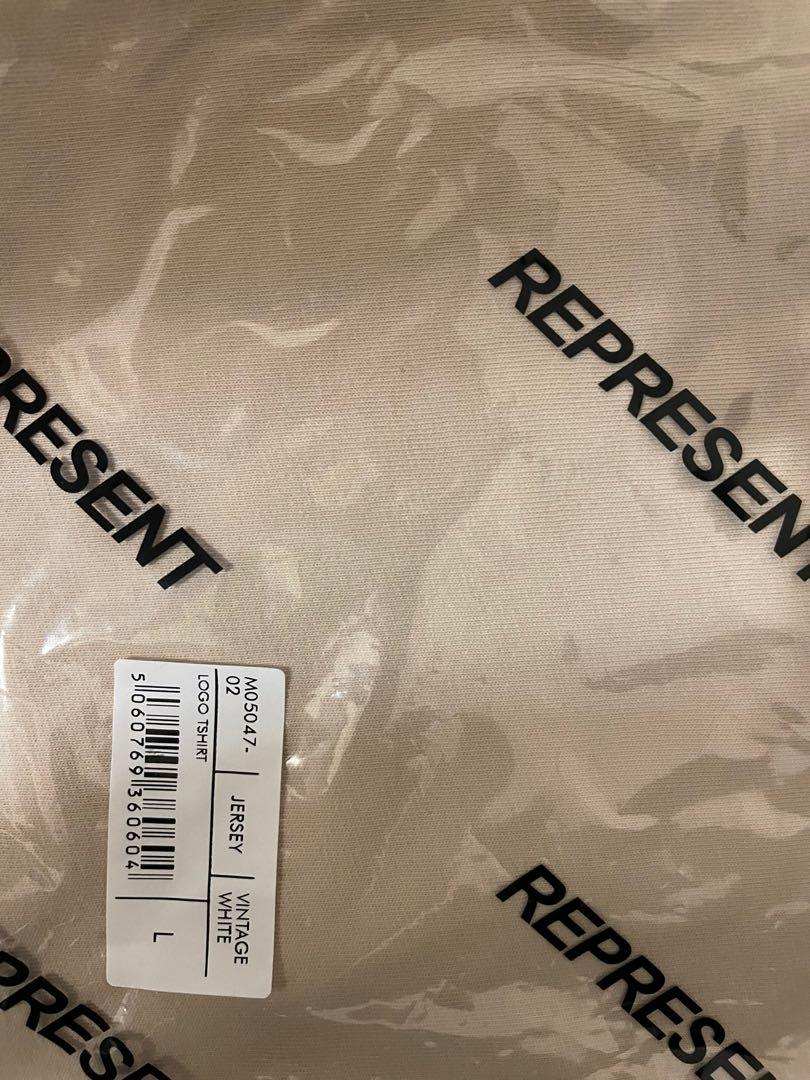 Represent clo Logo Tee - Vintage White, Men's Fashion, Tops & Sets ...