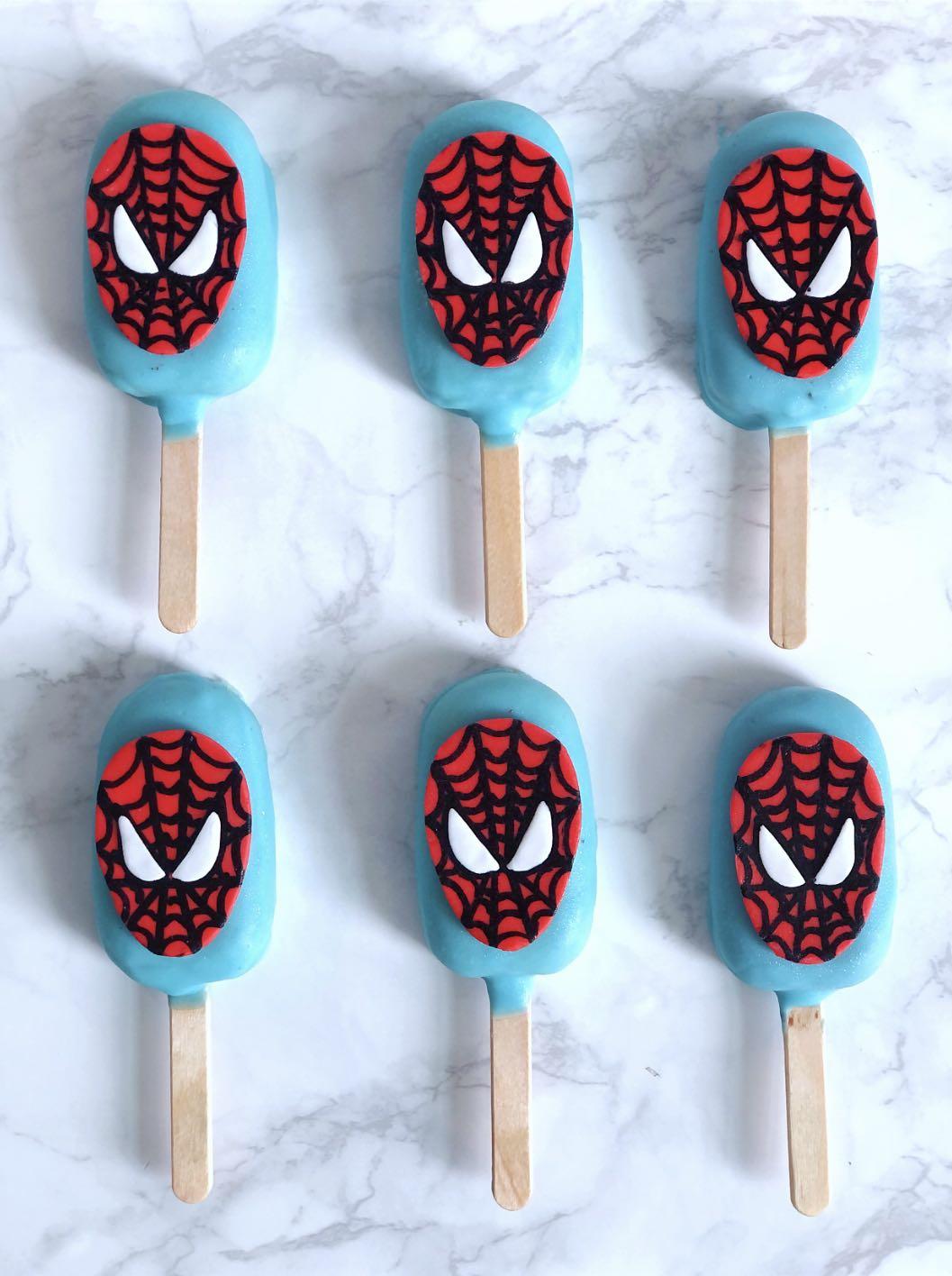 Spider man cakesicles [HALAL], Food & Drinks, Homemade Bakes on Carousell