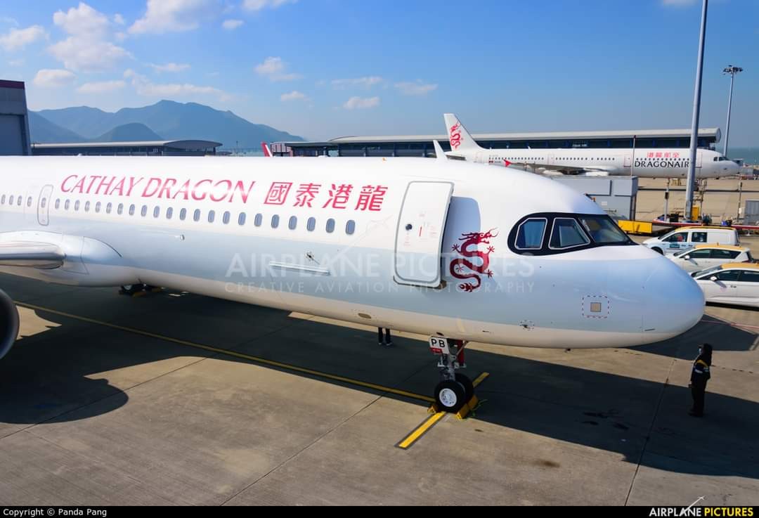 1:400 / 1:200 Cathay Dragon 國泰港龍第一架 A321neo B-HPB 含天線 1:400 Cathay ...