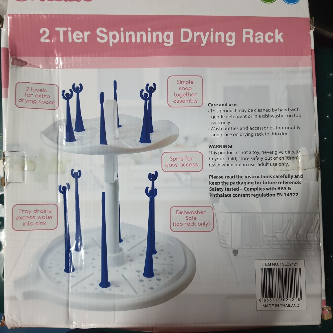 2 Tier Spinning Drying Rack, Babies & Kids, Nursing & Feeding on Carousell