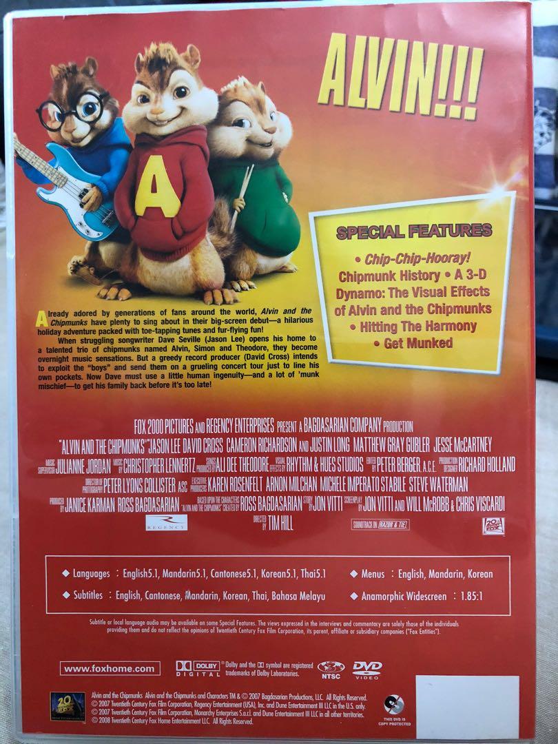 Alvin and the Chipmunks DVD, Hobbies & Toys, Music & Media, CDs & DVDs ...