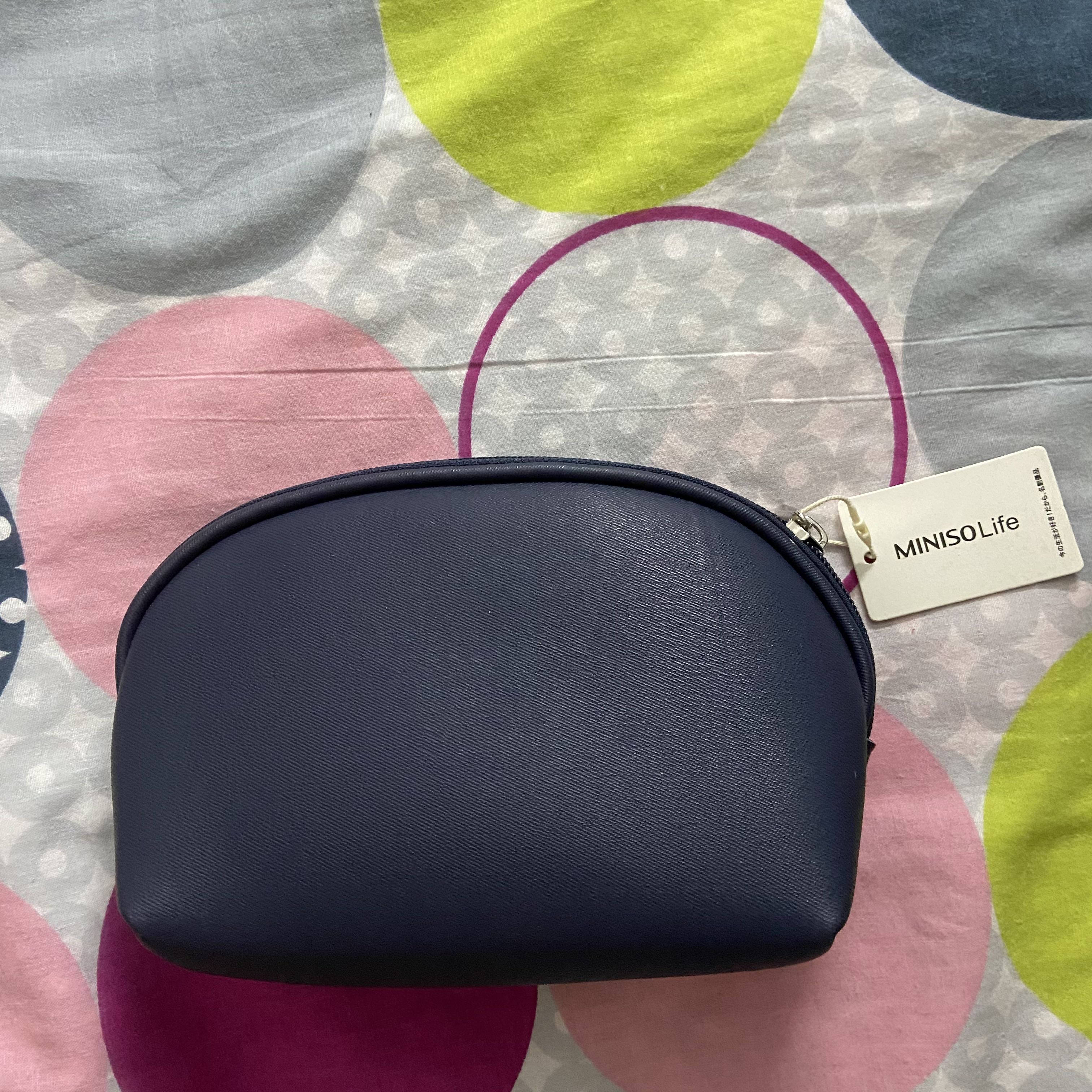 Brand new Miniso pouch navy blue, Women's Fashion, Bags & Wallets ...