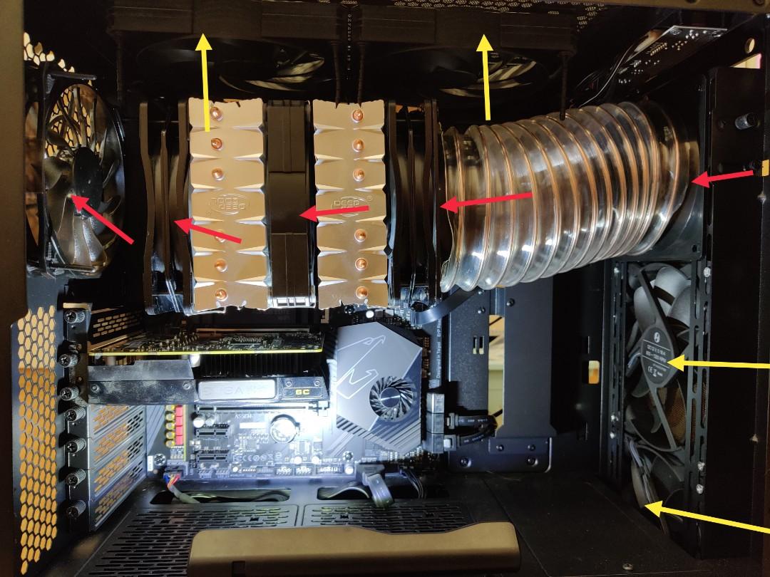 DIY Air pipe mod material for cool air intake pc case for 120mm fan ...