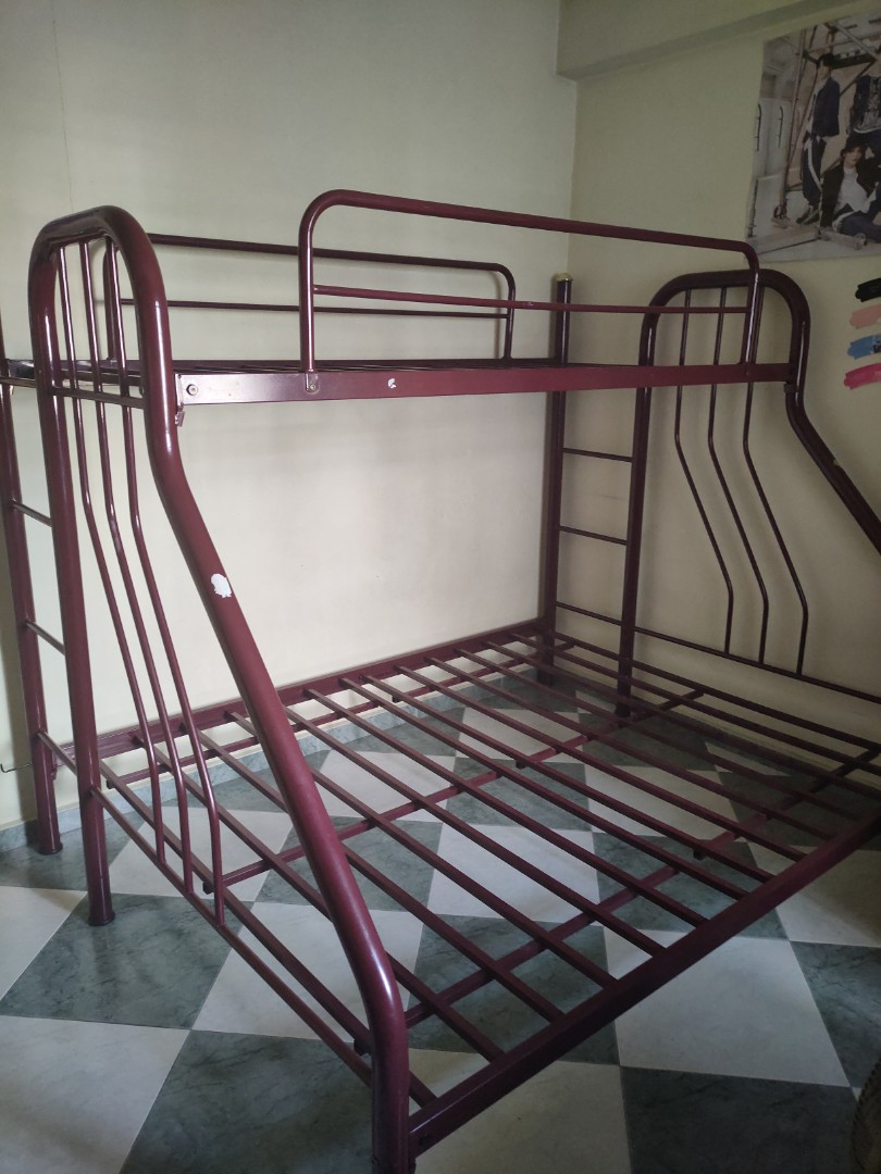 Double decker bed frame, Furniture & Home Living, Furniture, Bed Frames ...