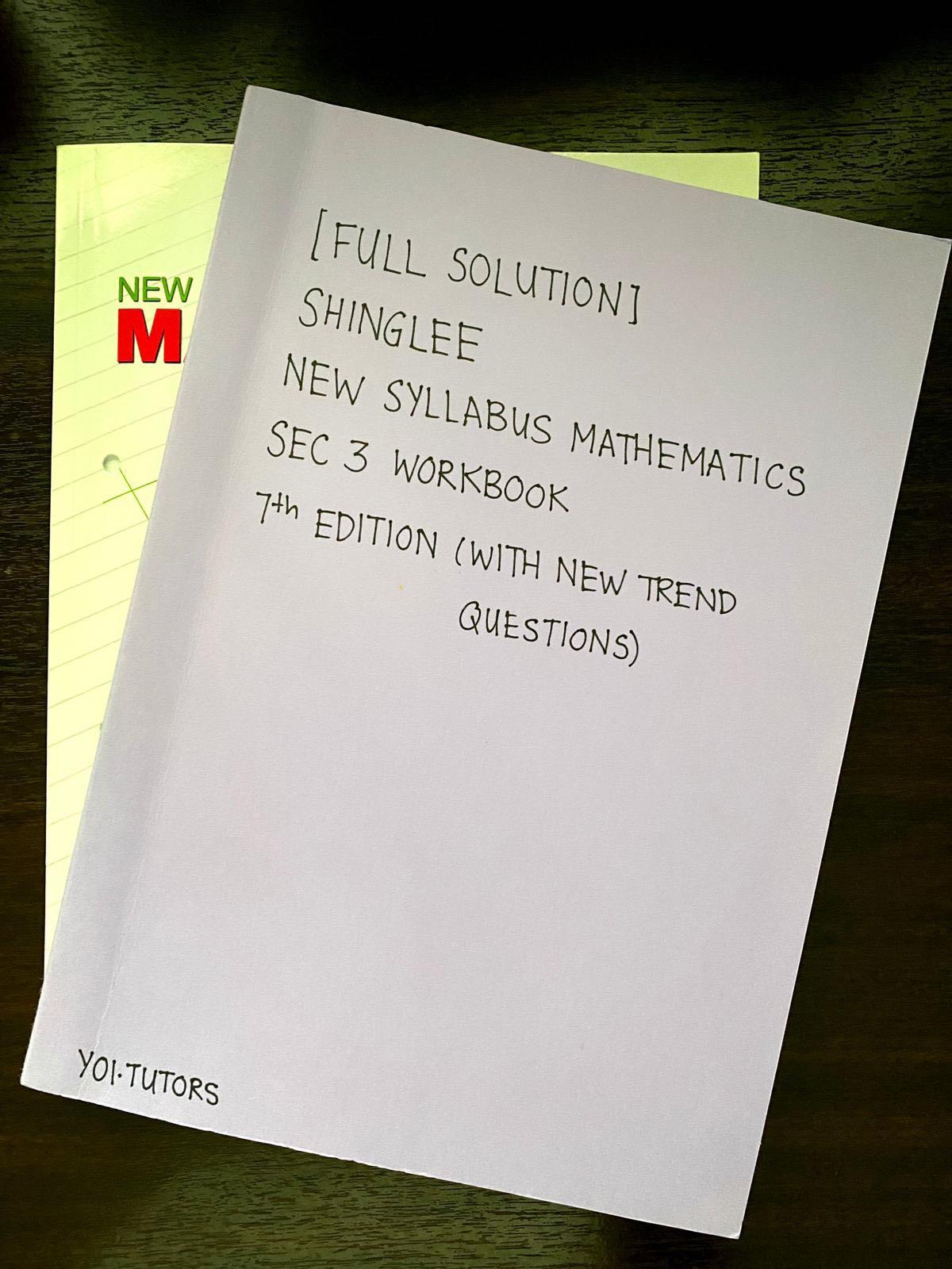 [Full Solution] Sec 3 New Syllabus Mathematics Workbook 7th Edition ...