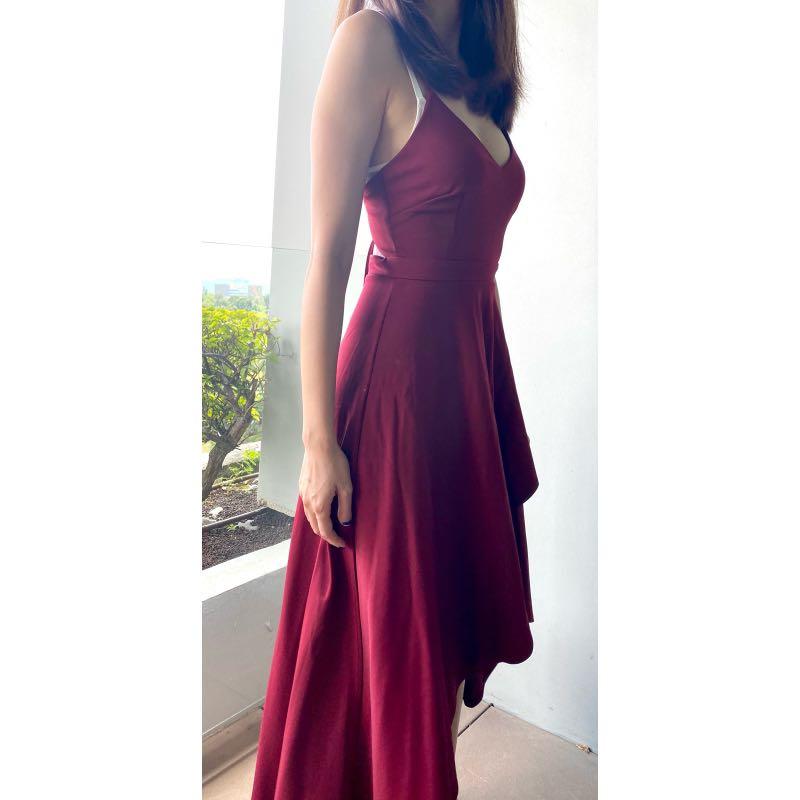 Airspace Cross-back Red Dress, Women's Fashion, Tops, Sleeveless on ...