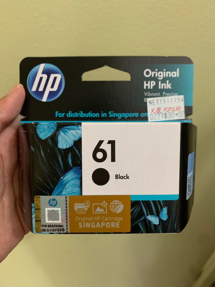 HP black printer ink 61, Computers & Tech, Printers, Scanners & Copiers ...