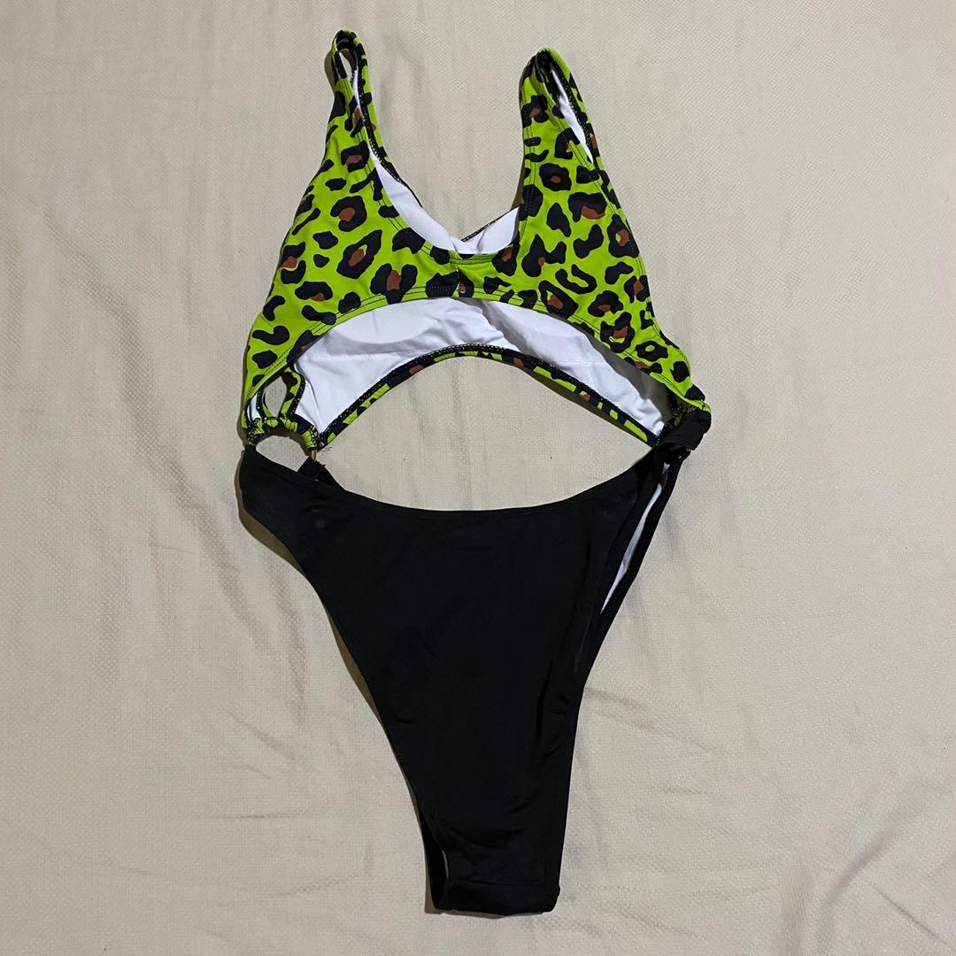 Leopard Print High Cut Monokini/Swimsuit, Women's Fashion, Swimwear ...