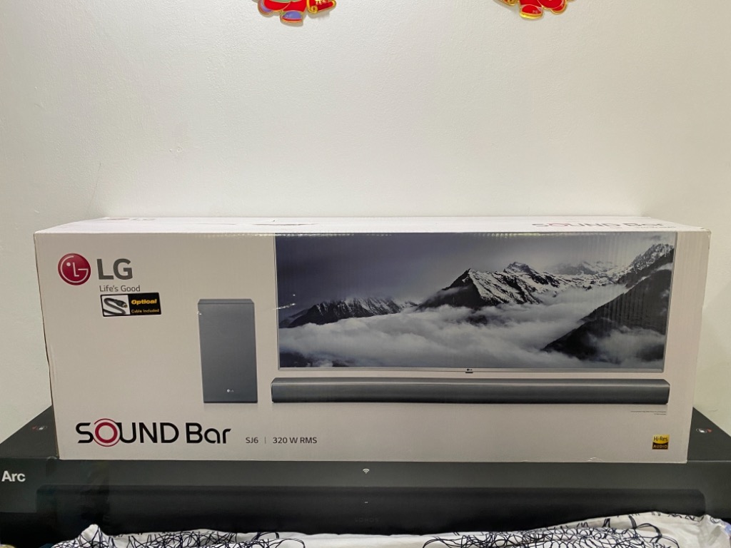 LG soundbar with wireless woofer sound bar SJ6, Electronics, Audio on ...