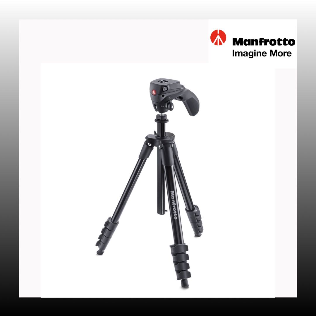 MANFROTTO Compact Action aluminium tripod with hybrid head, black ...