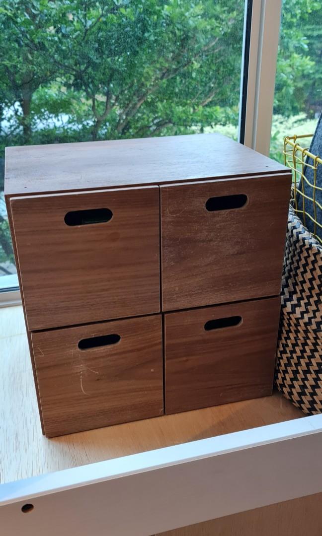 Muji stacking chest 4 drawers, Furniture & Home Living, Home ...