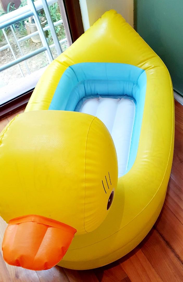 Munchkin Inflatable Duck Bath Tub, Babies & Kids, Infant Playtime on ...