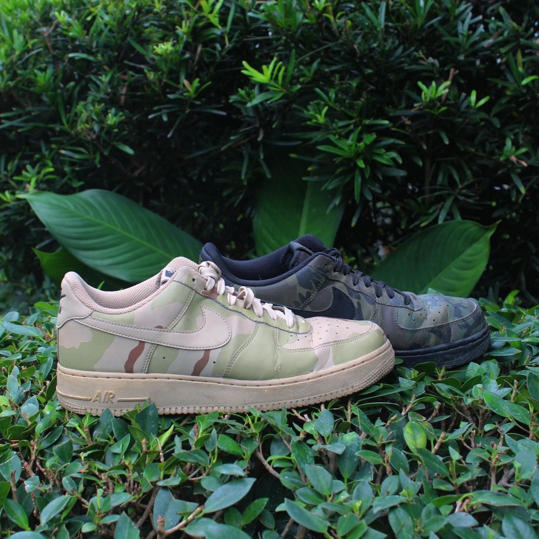 Nike Airforce 1 Reflective Camous flipped, Men's Fashion, Footwear ...