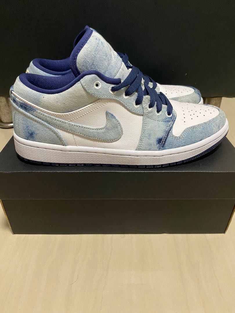 Nike Air jordan 1 low “Washed Denim”, Men's Fashion, Footwear, Sneakers ...