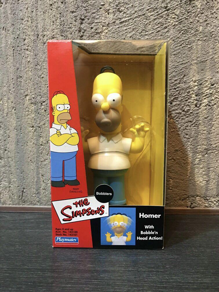 🔥2002 PLAYMATES Simpsons Homer & Krusty Bobblehead Figurines NEW ...