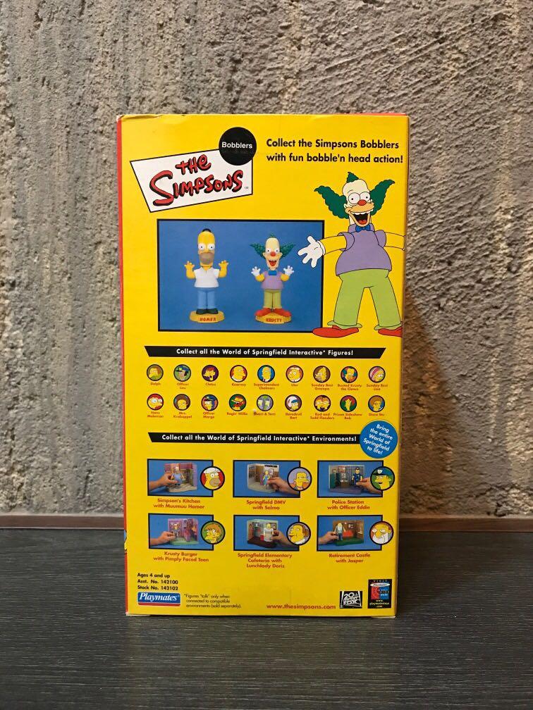 🔥2002 PLAYMATES Simpsons Homer & Krusty Bobblehead Figurines NEW ...