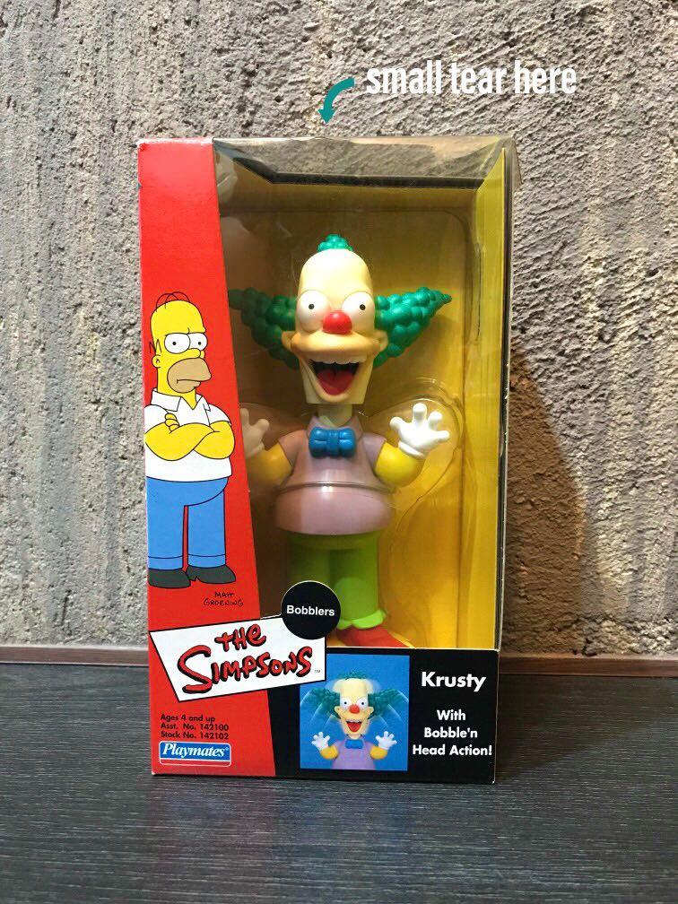 🔥2002 PLAYMATES Simpsons Homer & Krusty Bobblehead Figurines NEW ...