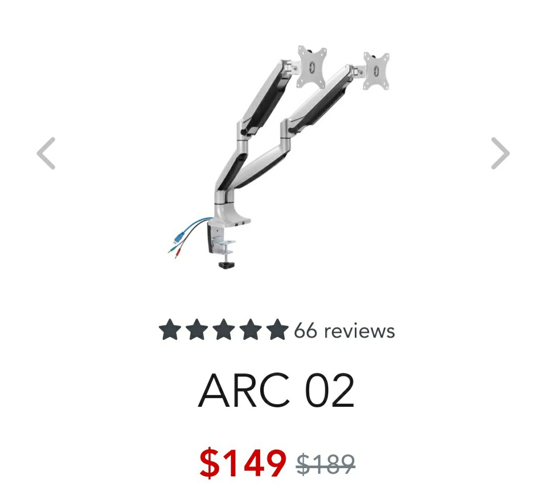 Prismplus ARC 02 Dual monitor Arm, Computers & Tech, Parts ...