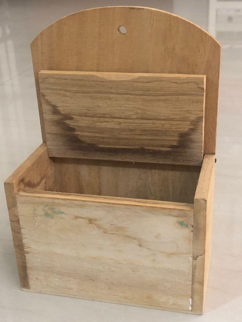 Small wooden letter box, Furniture & Home Living, Home Improvement ...
