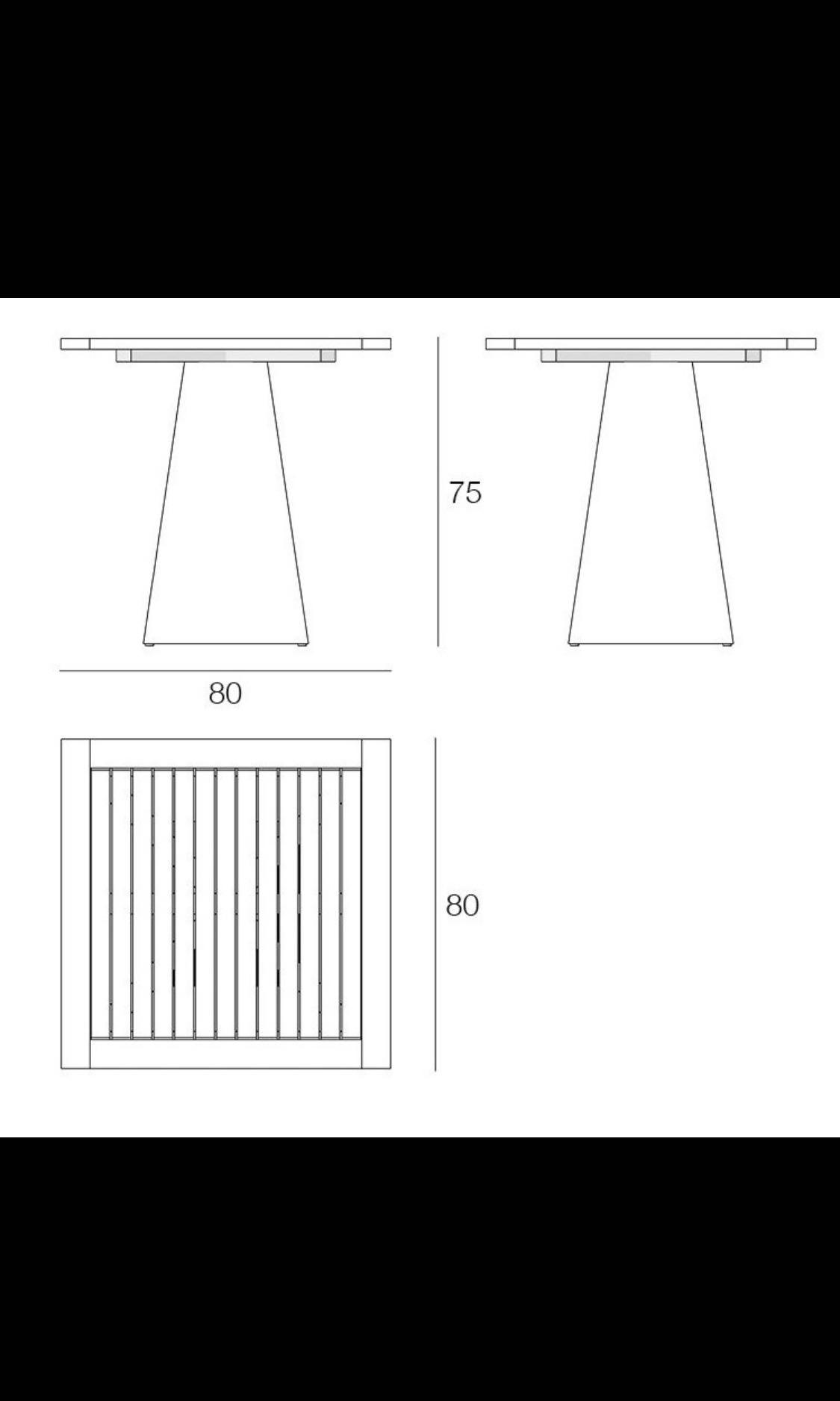 Rattan Wood Outdoor / Indoor Furniture - Square single leg dining table ...