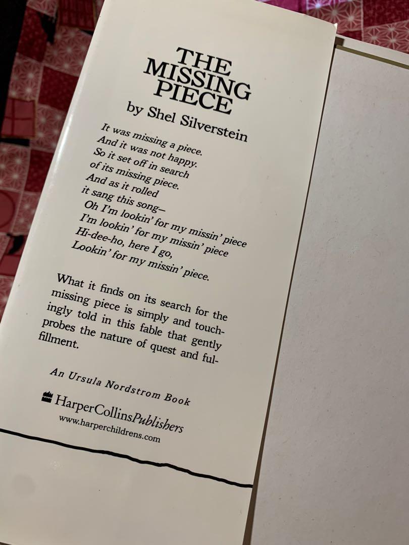 “The Missing Piece” by Shel Silverstein, 興趣及遊戲, 書本 & 文具, 小朋友書 - Carousell